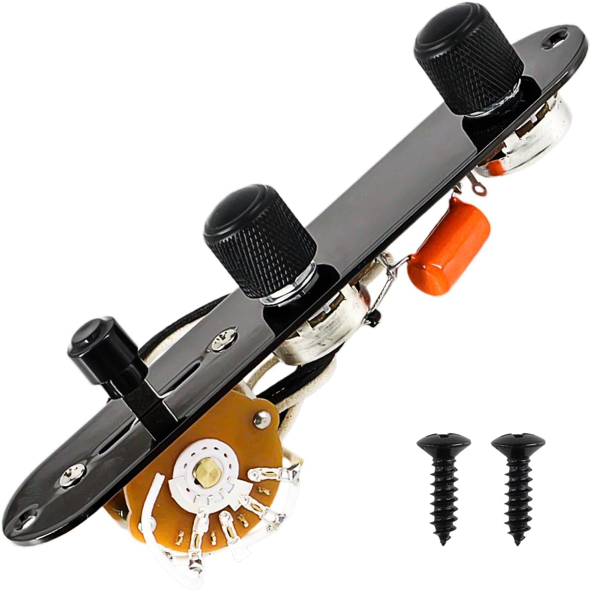 Amazon.com: Domofa Fully Loaded Guitar Control Plate Prewired 3-Way ...