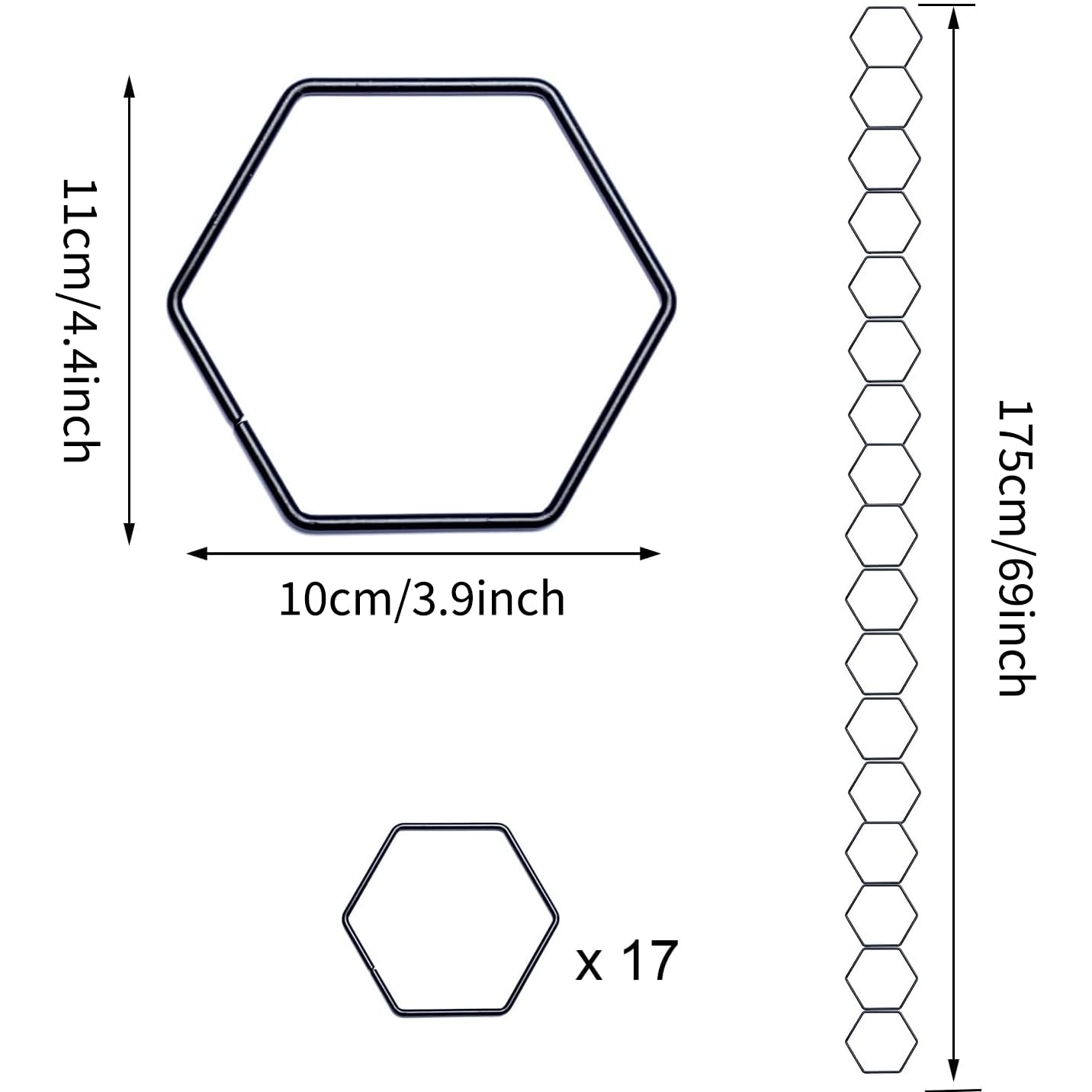 BOOXMIMI Hexagonal Metal Plant Trellis for Climbing Plants – Indoor ...