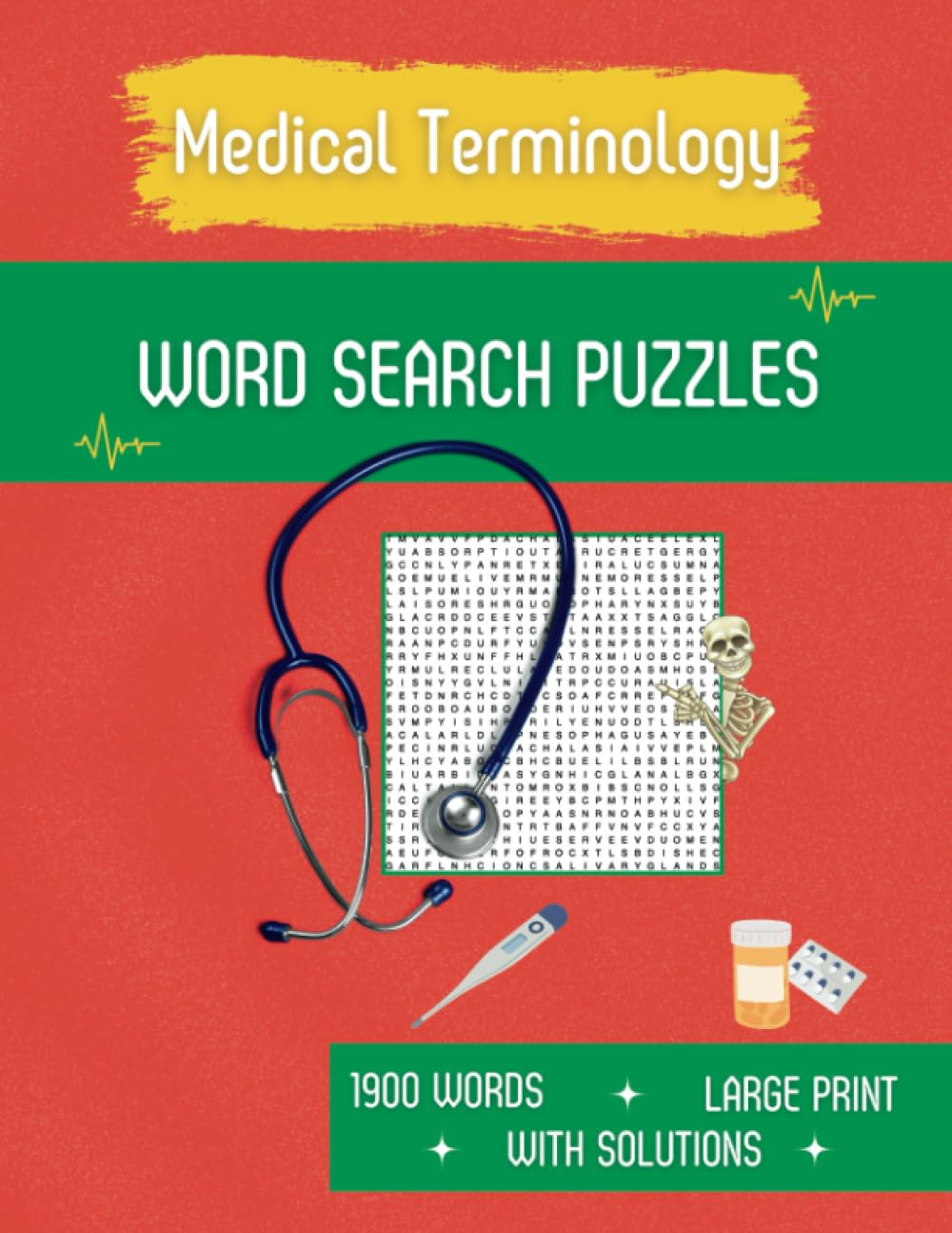 Medical Terminology Word Search Puzzles: Large Print Relaxation and ...