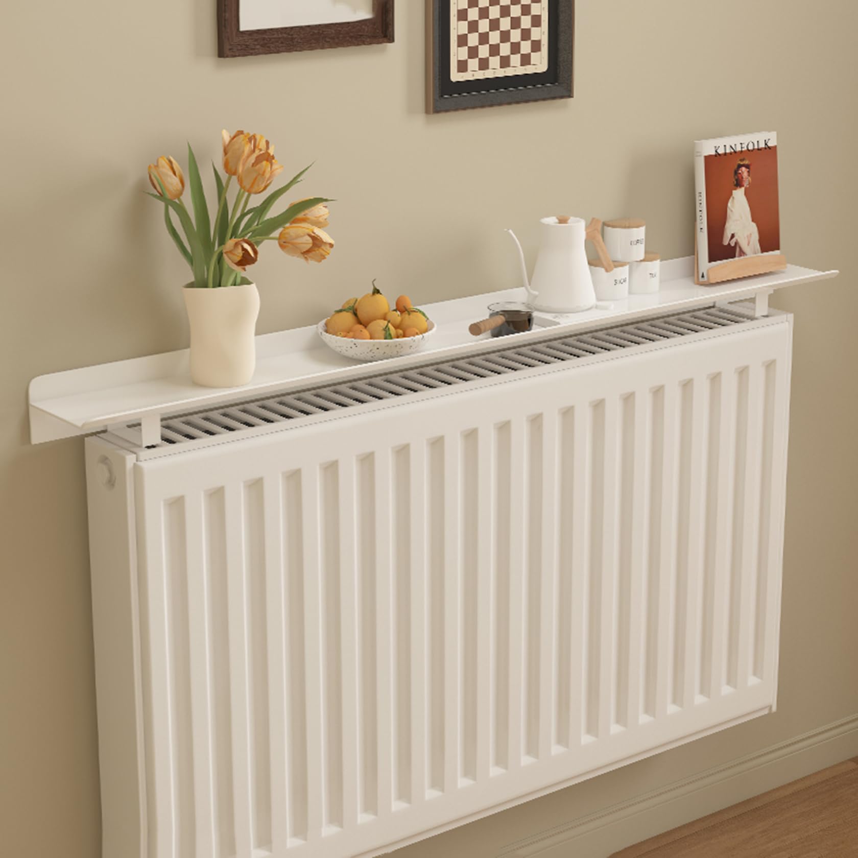 Amazon.com: AGFKXO Radiator Shelf White 16-79in Radiator Cover Maximize ...