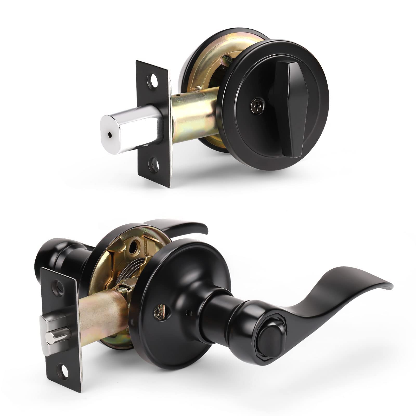 Snapklik.com : KNOBWELL 10 Pack Front Door Entry Lever Lockset