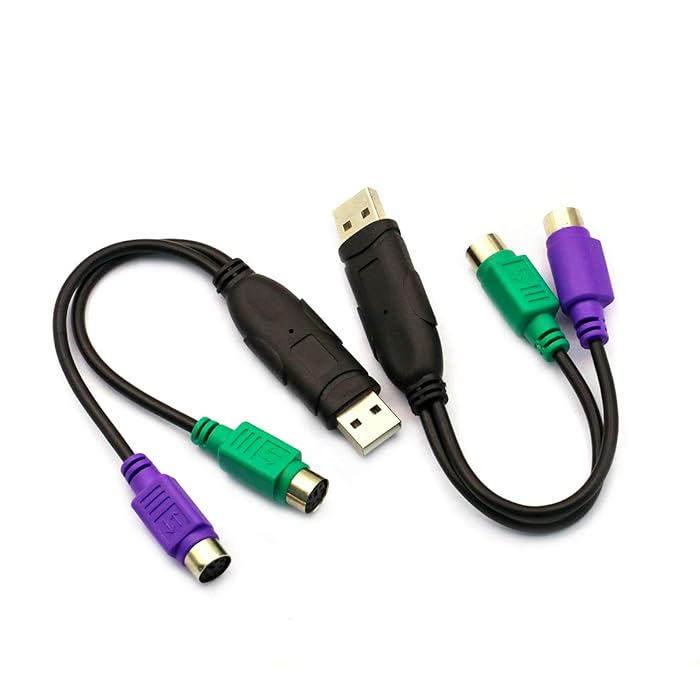 Buy Cenrykay Ps2 Keyboard To Usb Adapter Usb To Dual Ps2 Mouse Keyboard Converter Cable 2 Pack