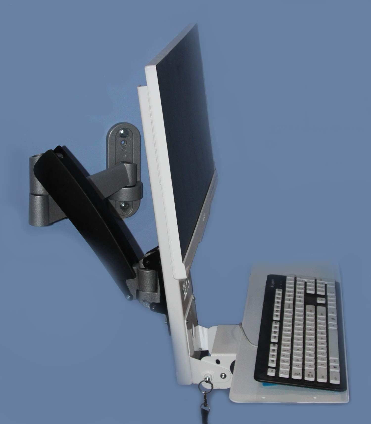 Amazon.com: SDS iMount 4.0 White Monitor & Keyboard Wall Mount System ...