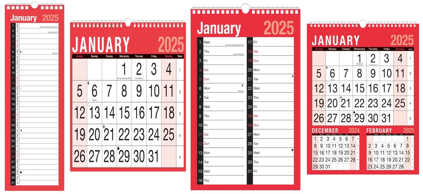 V-VAPE 2025 Easy View Monthly Planner, Large Print Month To View ...