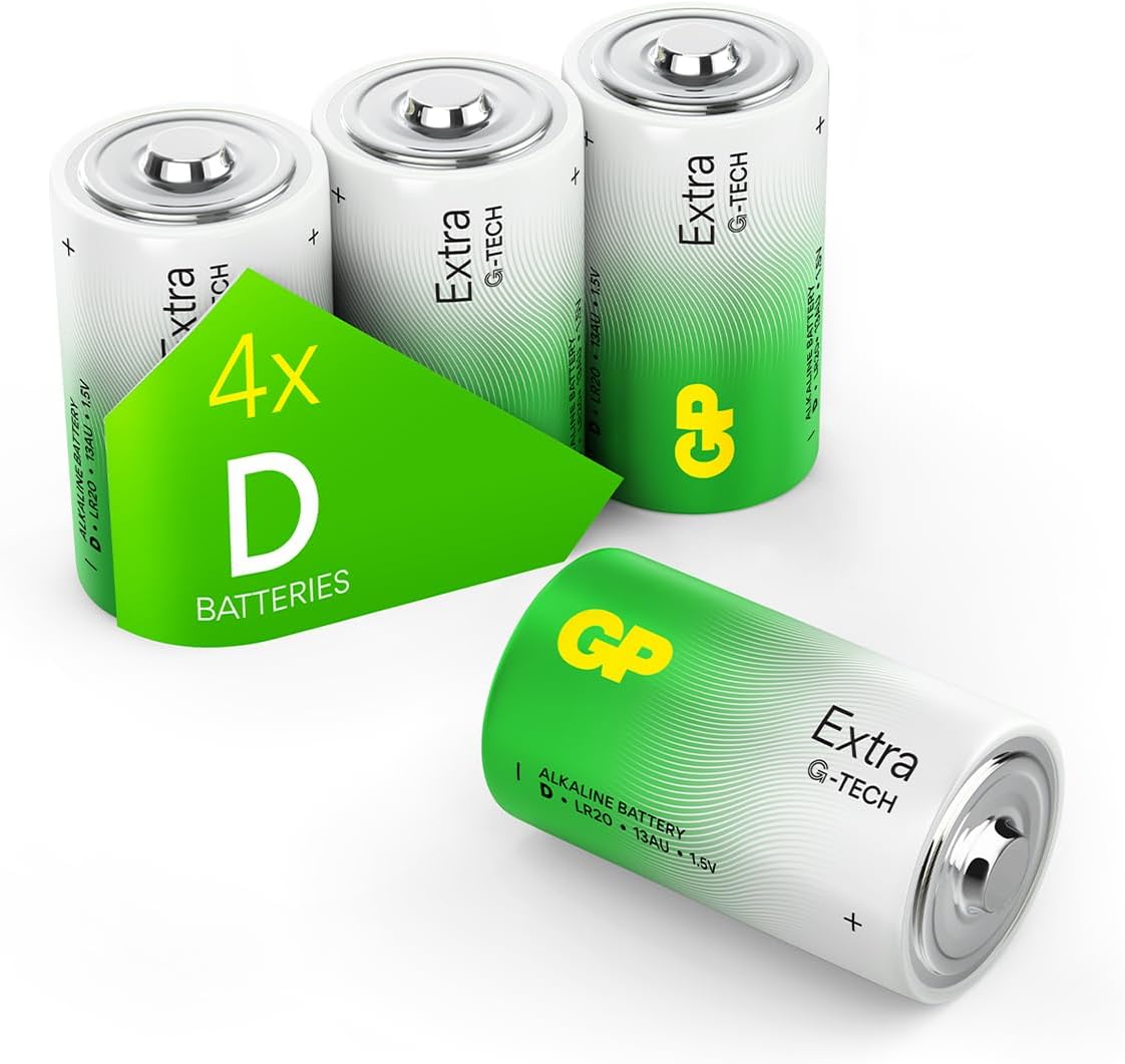 Size/Type C Batteries Pack of 4 LR14 batteries 1.5V by GP Batteries ...