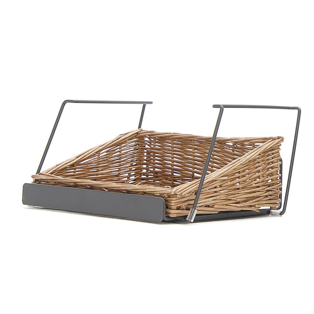 Snapklik.com : Black Metal/Wicker Countertop Stackable Basket Display