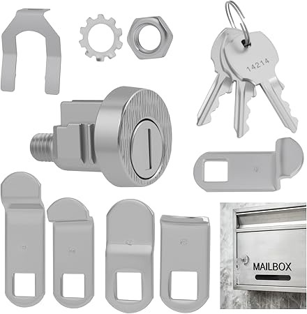 Amazon.com: EBQOSK Mailbox Lock Replacement Kit with 3 Keys, Stainless ...