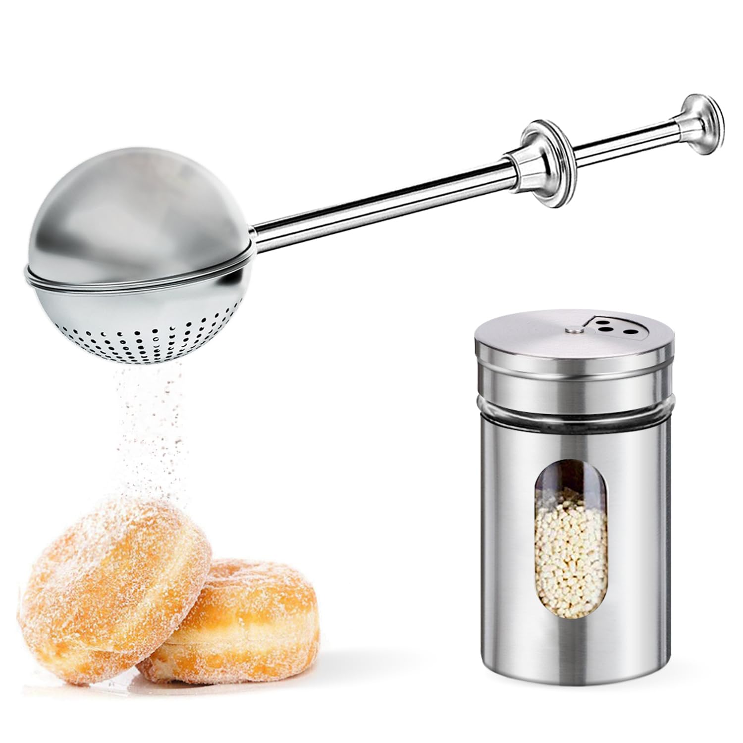 Amazon.com: Powder Sugar Shaker & Powdered Sugar Shaker Duster Sifter ...