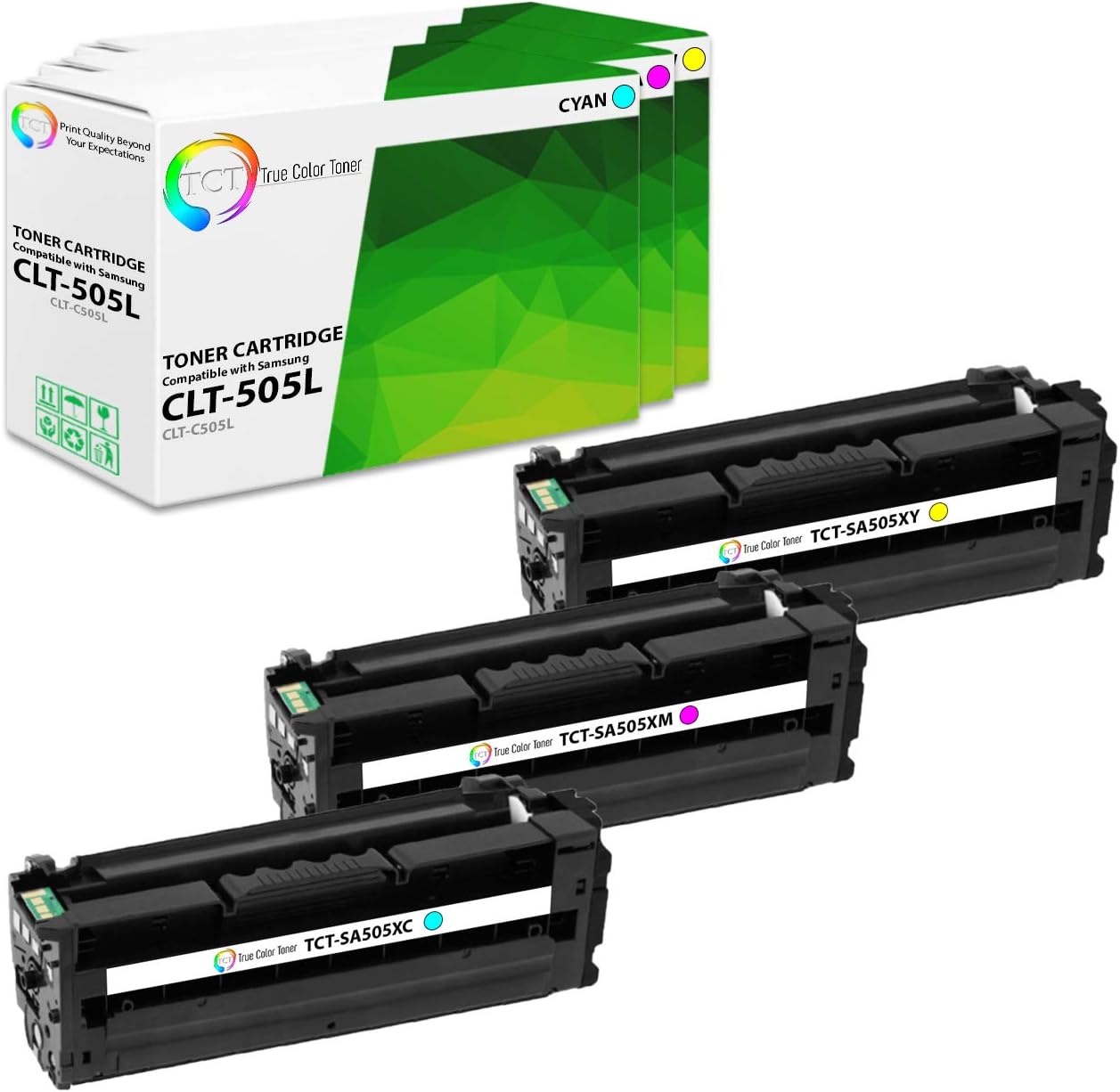 Amazon.com: TCT 505L Color Toner Cartridge 3 Pack - Compatible Replacement for Samsung CLT-505L ...