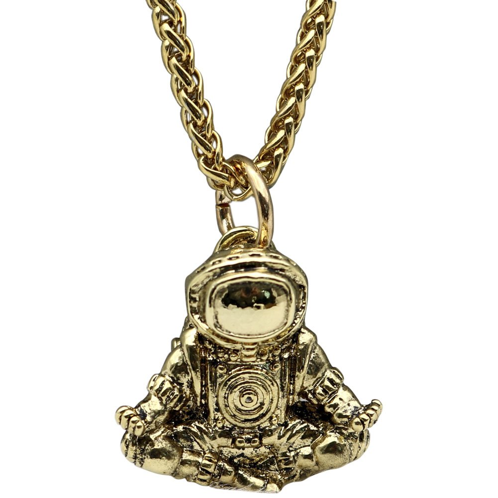Linisorn Gold Astronaut Pendant Necklace Universe Spaceman Couple Outer ...