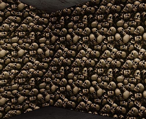 Amazon.com: Preboun 100 ft x 54 Inches Halloween Skeleton Tablecloth ...