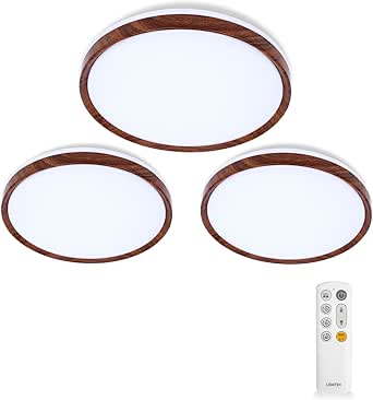 Amazon.co.jp: ADAPS ad6-ledcl-s24-dw-3set Ceiling Light, Ceiling Light, 6 Tatami Mats, 15 Levels ...