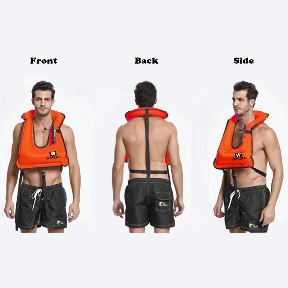 Snapklik.com : WACOOL Inflatable Snorkel Diving Swimming Scuba Vest Jacket