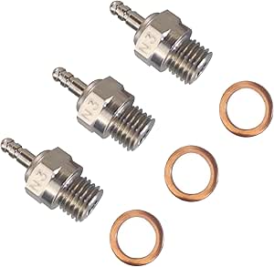 Amazon.com: 3-Pack Hot Spark Glow Plug N3 No.3 70117 Compatible with Kyosho HSP HPI Redcat 1/8 1 ...