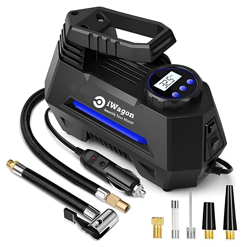 iWagon i3631 150 Psi Digital Car Tyre Inflators Digital with 1 Year ...