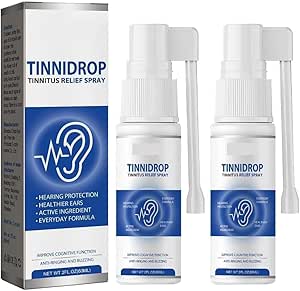 Tinnitus Relief Ear Drops - Herbal 60ml (2PCS) Organic Formula for ...