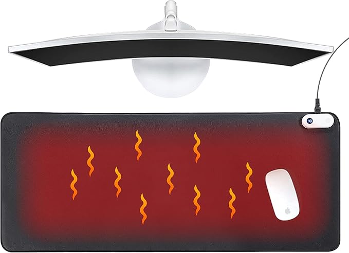 Yangers 80×33cm Heated Mouse Pad Auto Power Off Warm Desk 3 Heating ...