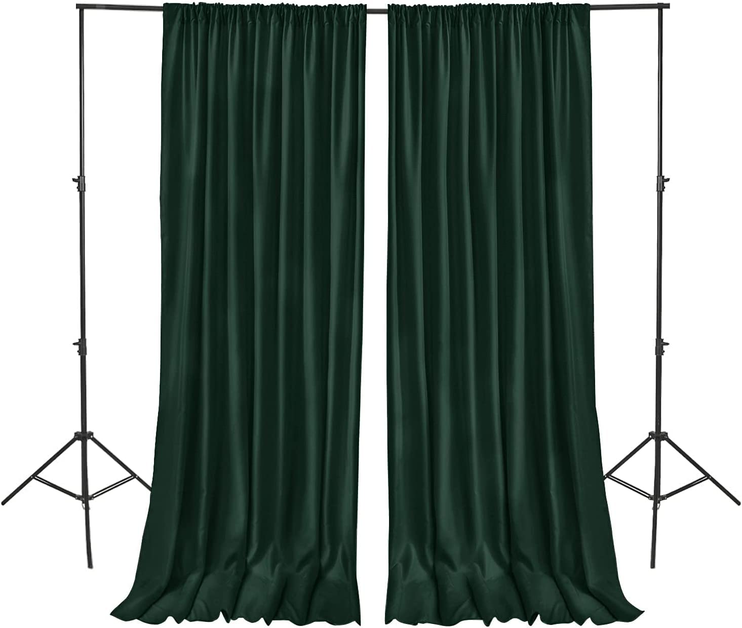Boltove® Dark Green Wrinkle Free Decoration Backdrop Curtain Drapes ...