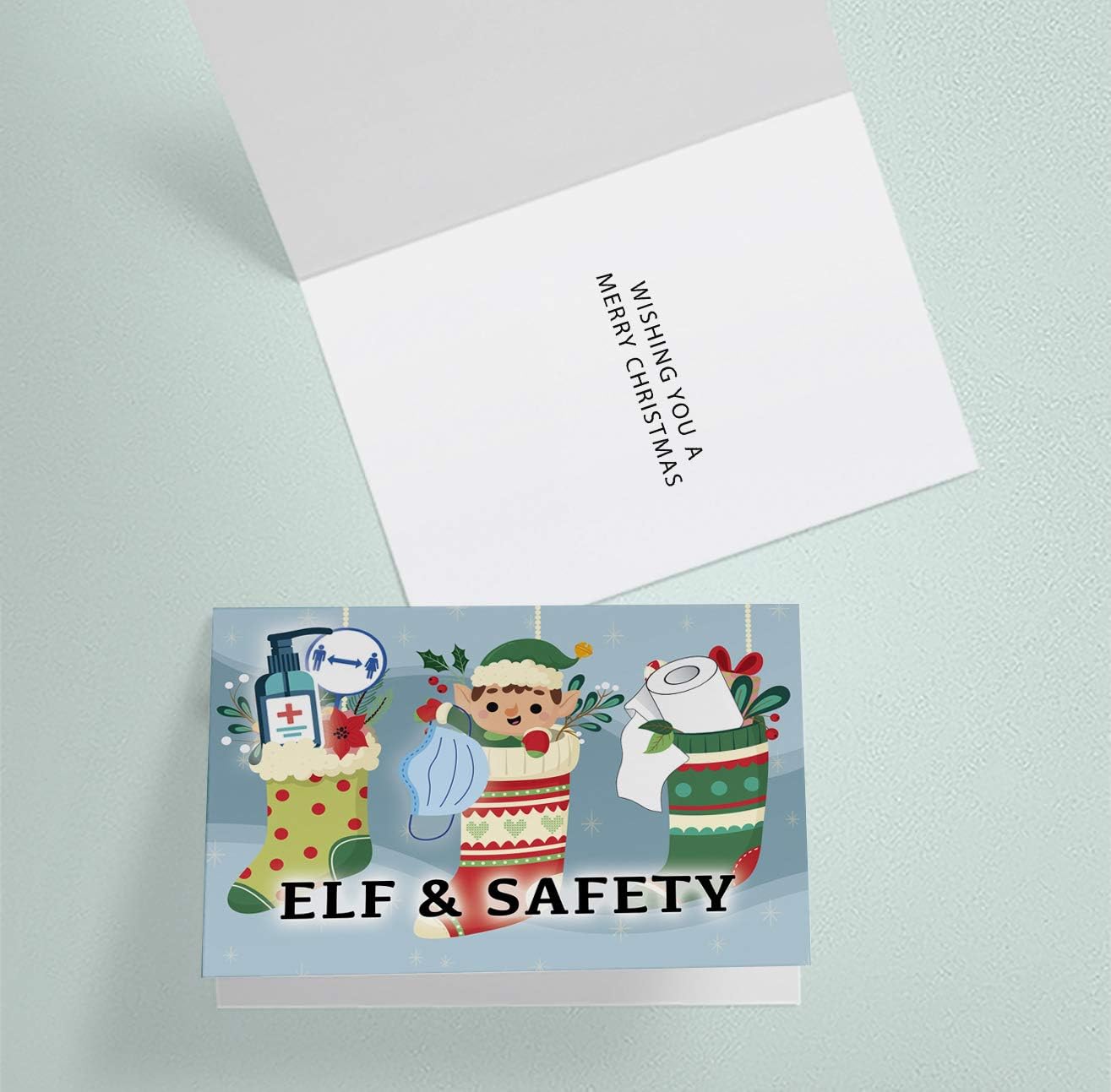 ‘Elf & Safety’ Funny Humorous Christmas Cards Pack of 10 – BigaMart