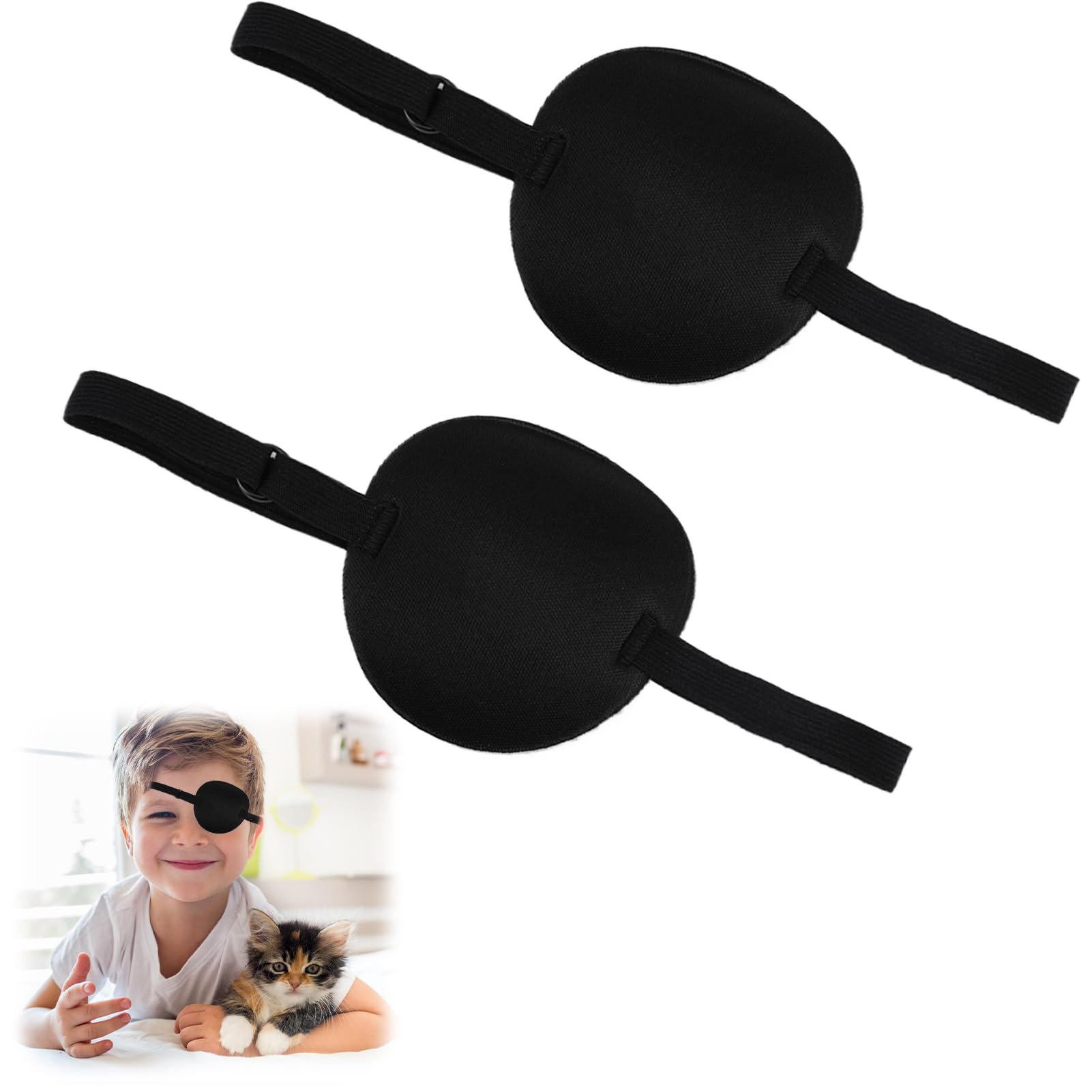 2 Pièces Cache Oeil Medical pour Adulte et Enfant, Patchs Oculaires ...