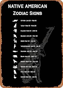 Amazon.com: ESETASOT Zodiac Knowledge Metal Sign Vintage Wall Decor ...