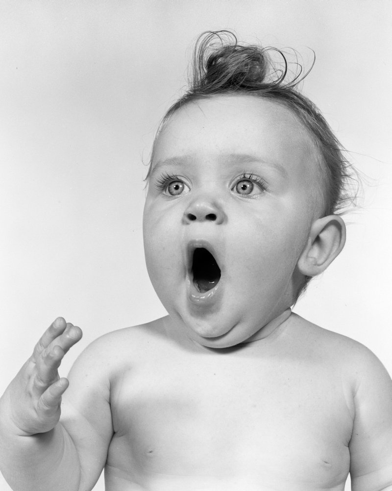 Tired Child Yawning