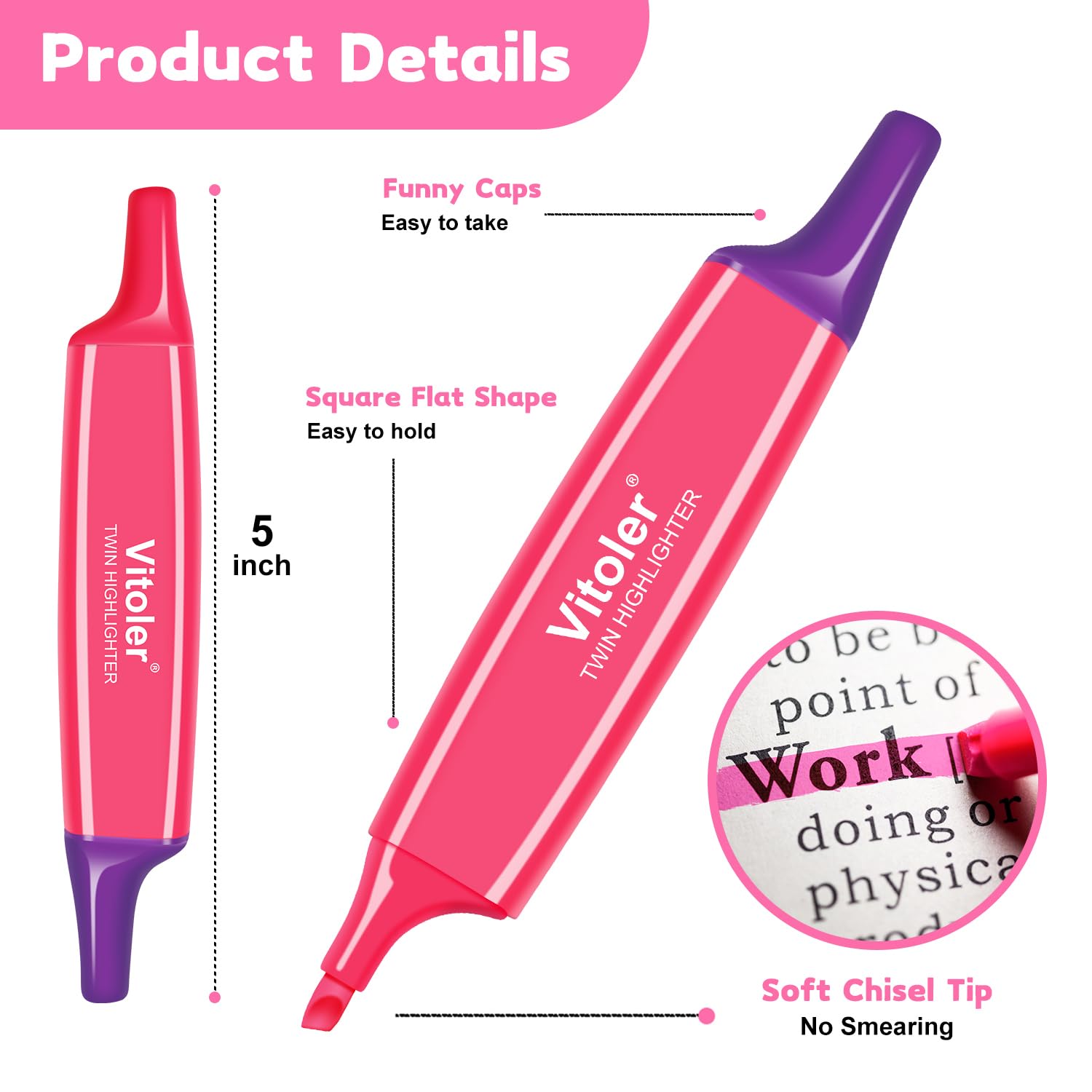 Snapklik.com : 6 Pcs Highlighters Aesthetic Bible Highlighters,12 ...
