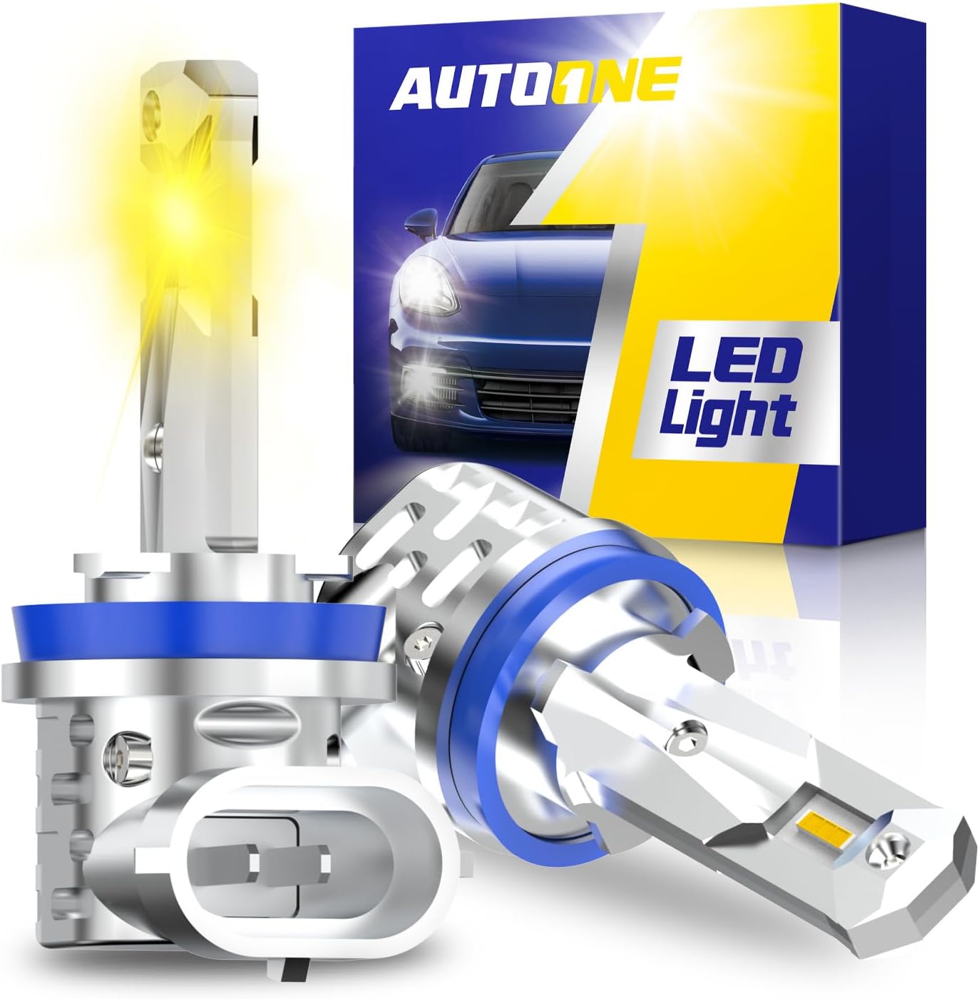 Amazon.com: PHINLION H10 9140 9145 Yellow LED Fog Light Bulbs 3000 ...