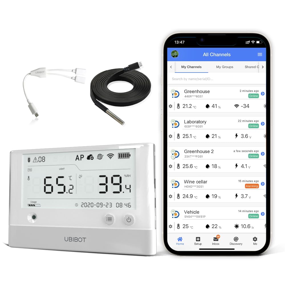 UbiBot WS1 Pro + DS18B20 Temperature Probe + Splitter Bundle - Advanced ...