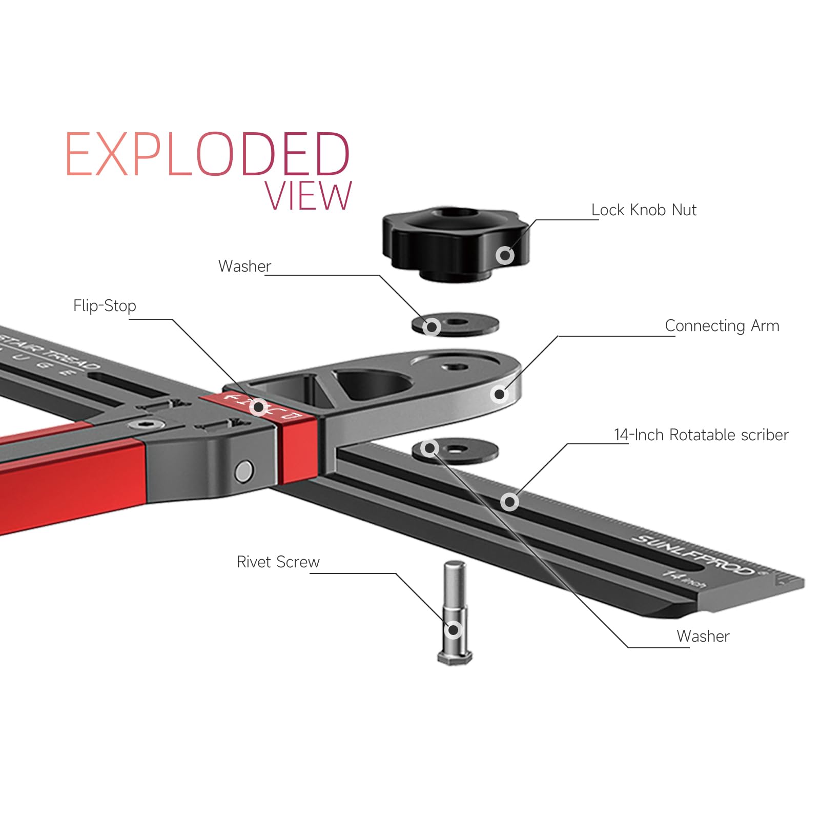 Snapklik.com : SUNLFPROD Stair Tread Template Tool - Upgrade Stair Tread Gauge, Stair Tread ...