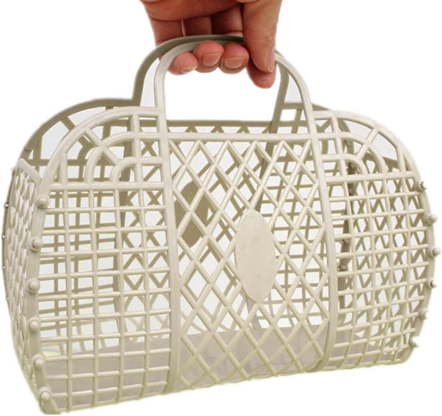Amazon.com: 80's Retro Style Jelly Purse Retro Jelly Beach Bag Summer ...