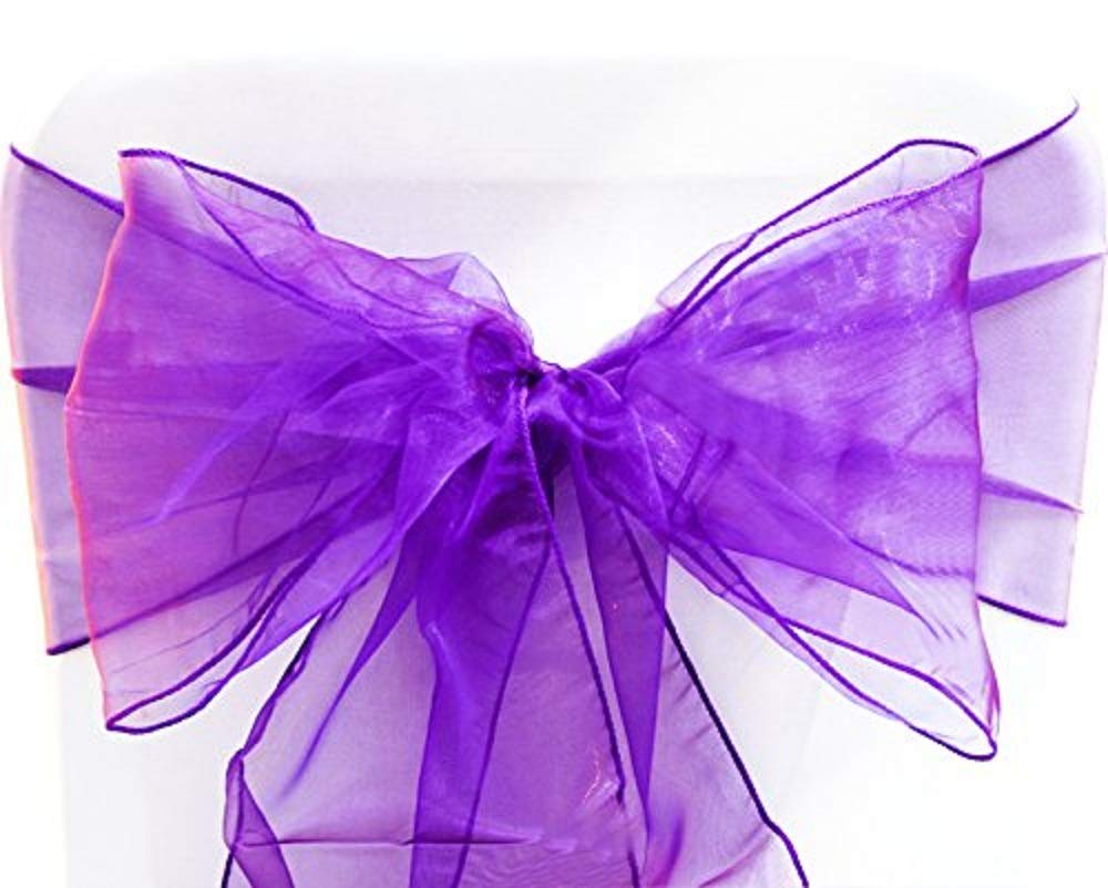 Amazon.com: SARVAM FASHION Elegant Organza Chair Sashes Sheer Fabric ...