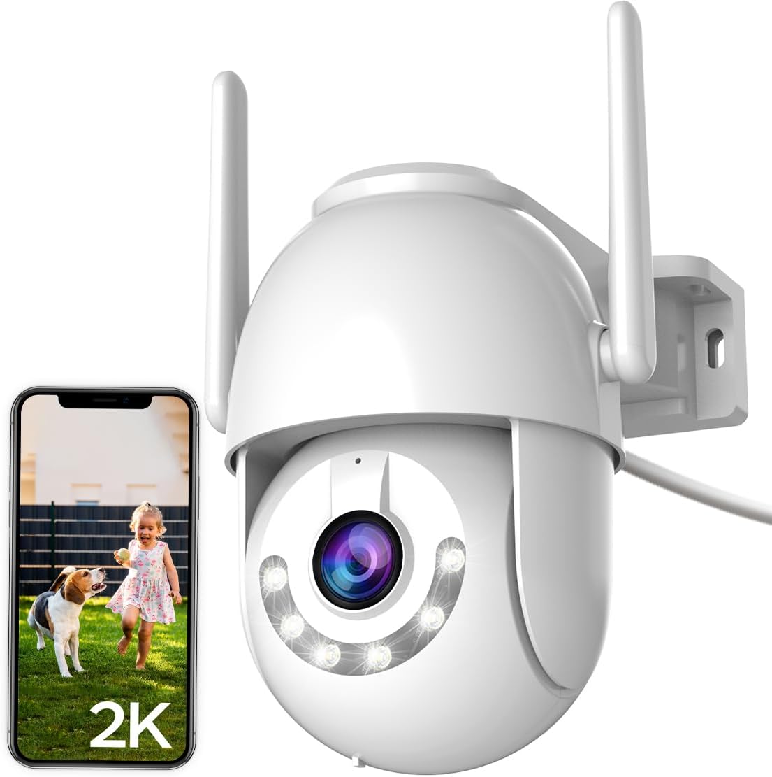 Amazon.com : JOOAN Security Camera Outdoor 2K WiFi Camera 360 PTZ IP ...