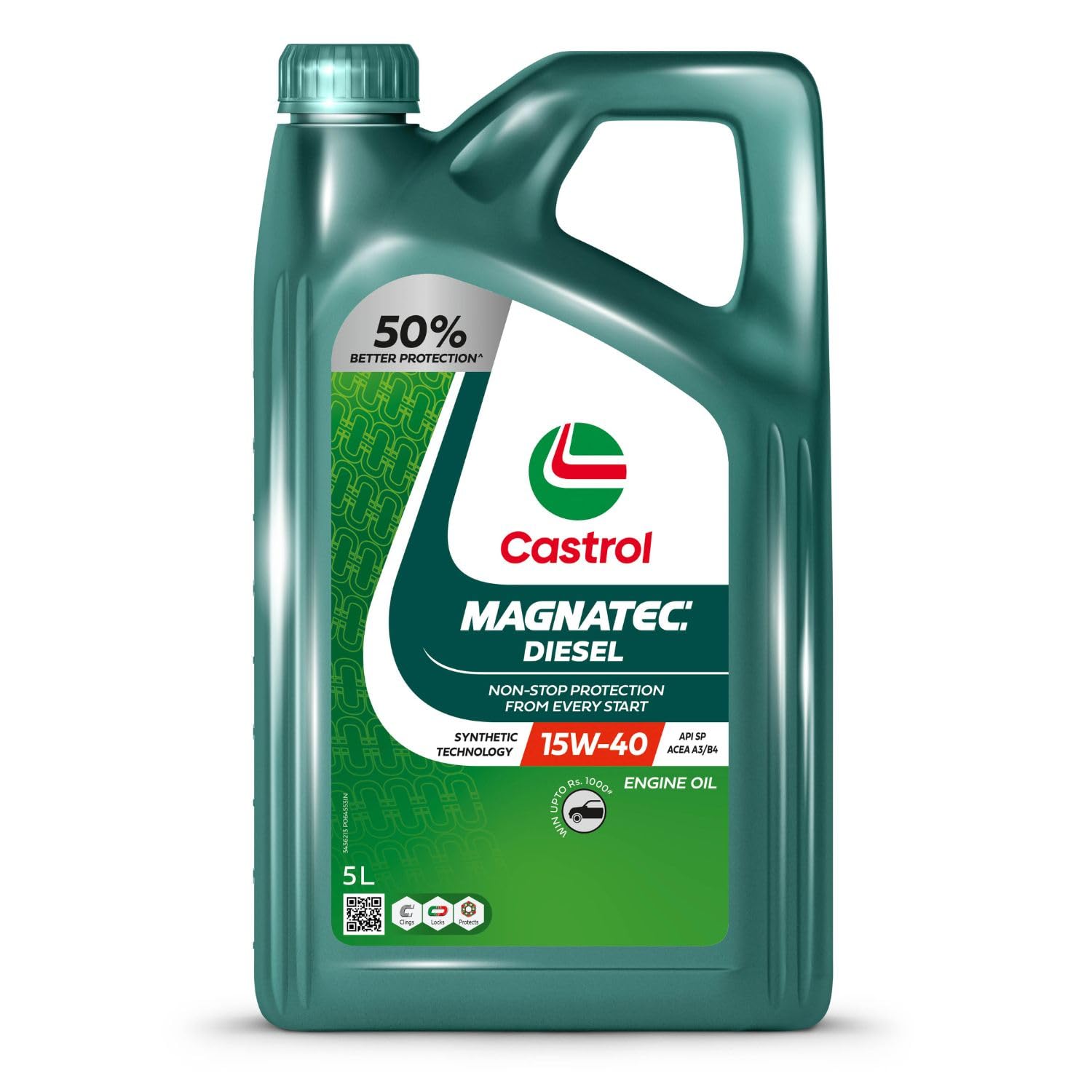 Castrol MAGNATEC DIESEL 15W-40 PART-Synthetic Engine Oil for Diesel ...
