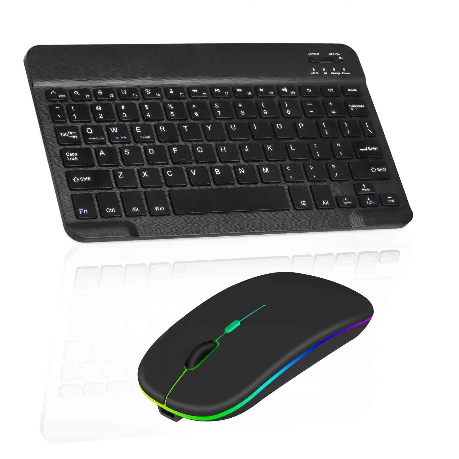 Amazon.com: Rechargeable Bluetooth Keyboard and Mouse Combo Ultra Slim ...