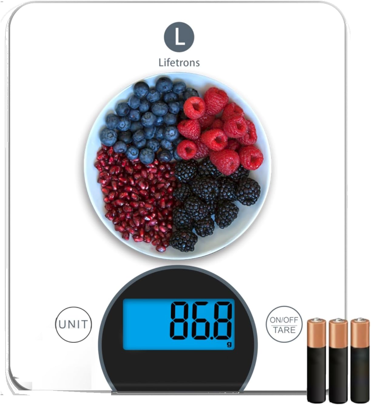 LIFETRONS Portable Electronic Premium Food Weight Machine Tempered ...