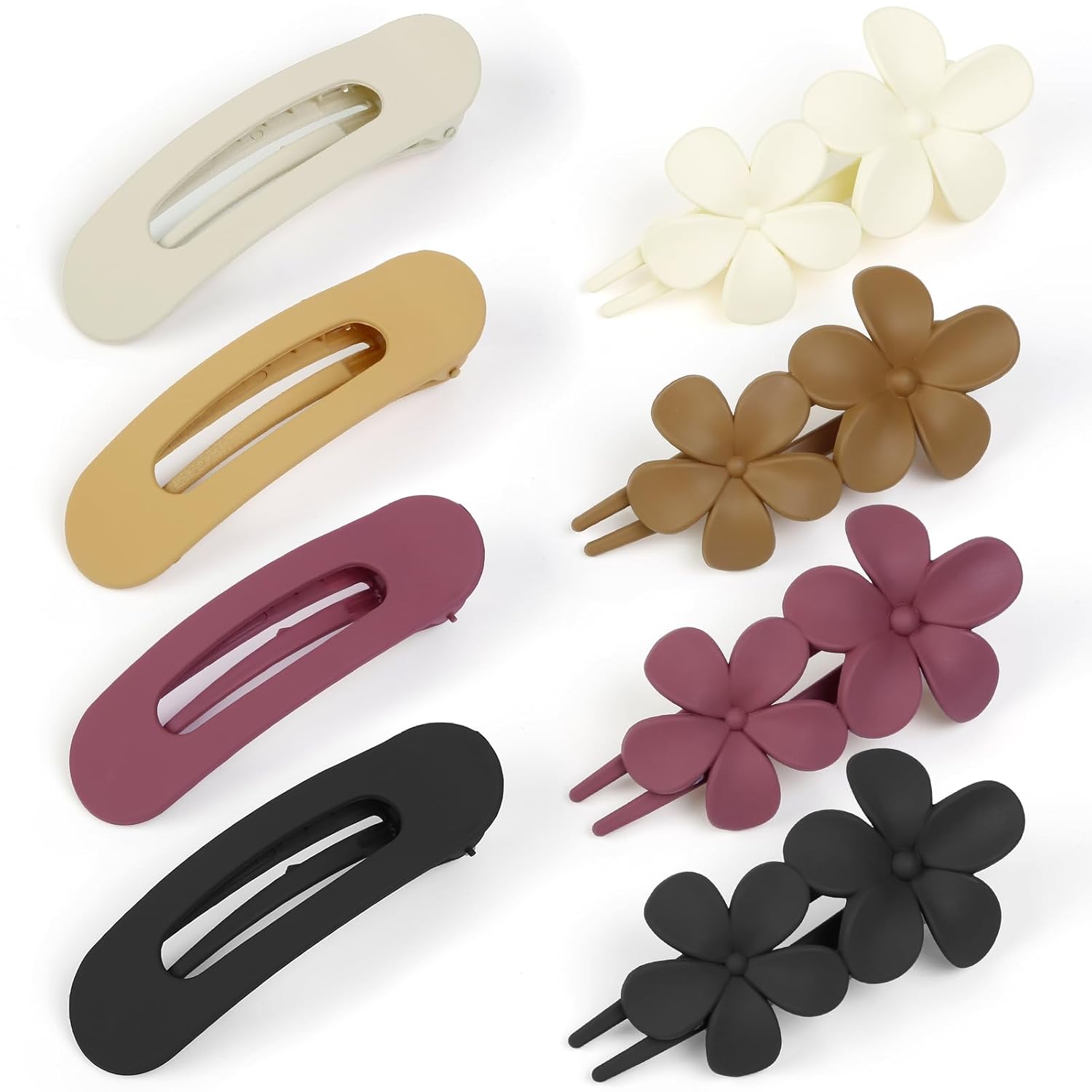 Amazon.com : 8 PCS Flat Hair Clips for Women Girls Stylish Hair Clip ...