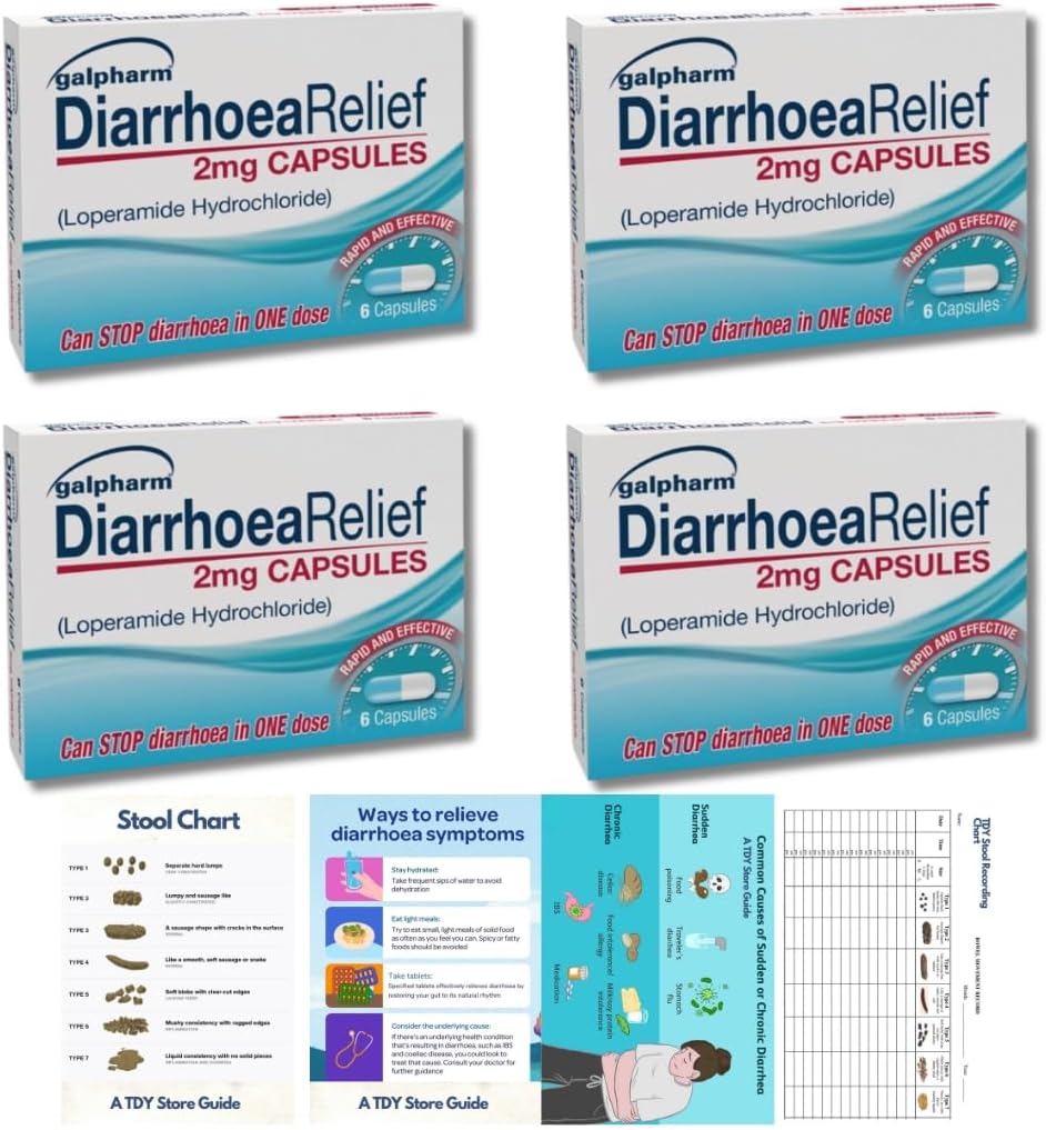 Diarrhoea Relief (4 Pack), TDY Bundle Including Diarrhoea Causes ...