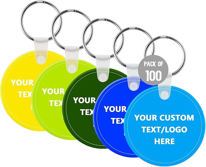 Amazon.com: Paintechz Custom Round Soft Keychains 100 Pack ...