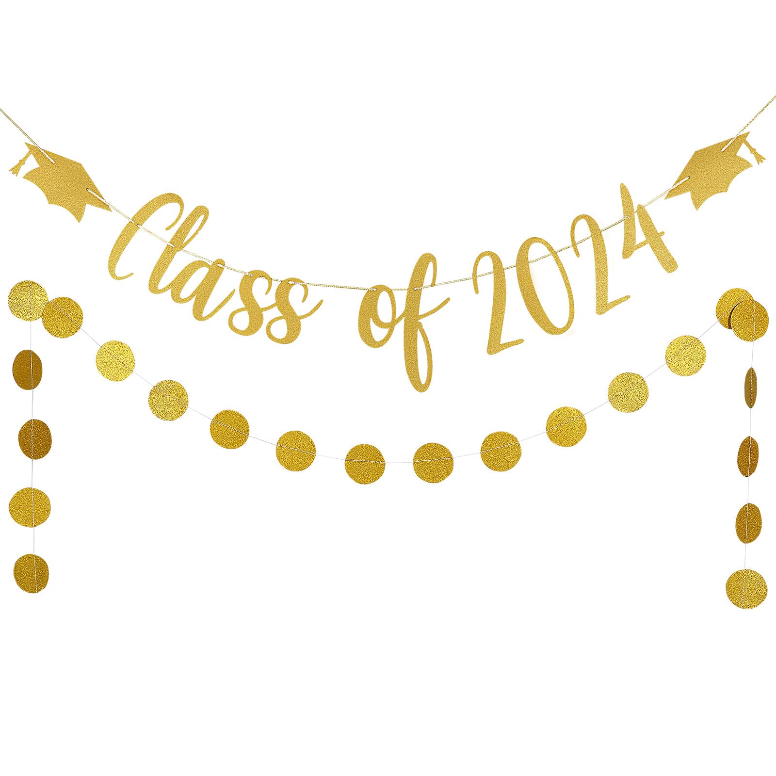 Gold Class of 2024 Banner Gold Graduation Banner Class of 2024 Sign ...
