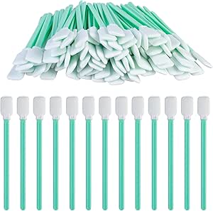 100 Cleaning Sticks, Foam Cleaning Swabs for Solvent Format, BVN Foam ...
