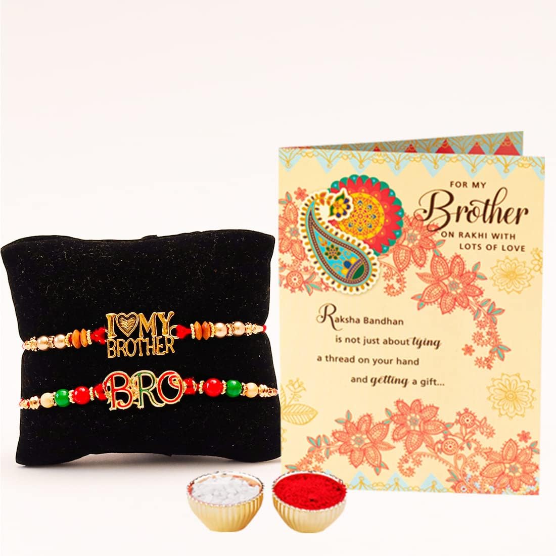 Amazon.com: ARCHIES Rakhi for Brother Rakshabandhan Combo of 2 I Love ...