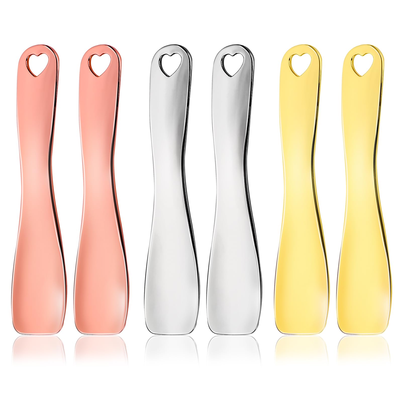 Amazon.com: WLLHYF 6 PCS Metal Cosmetic Spoon Skincare Spatula Stick ...
