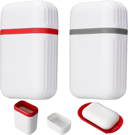 Amazon.com: NiHome 2PCS Travel Soap Cases for Bathroom, Shower, Gym ...