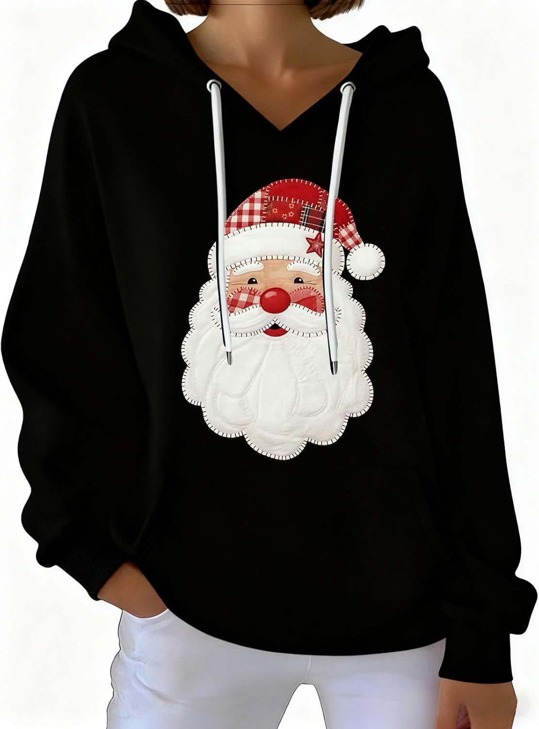Kerstman Print Hooded Sweatshirts Kerst Shirts Voor Vrouwen 2025 Nieuwe ...