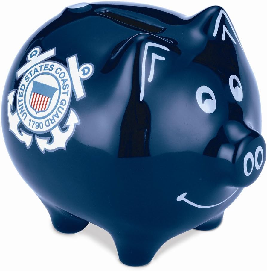Amazon.com : United States Coast Guard Navy Military Piggy Bank Safe ...