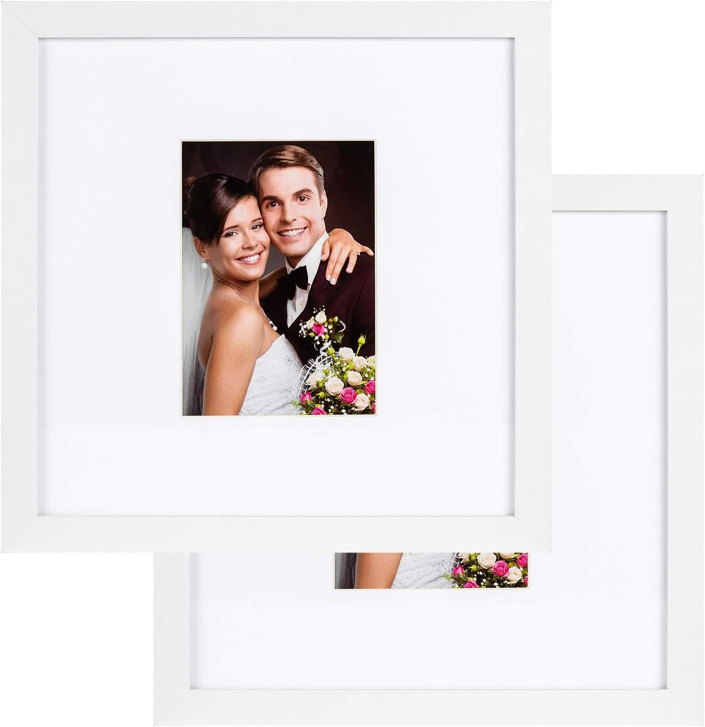 Amazon.com - 12x12 Black wood Picture Frame with 5x7 Mat - Great Gift ...