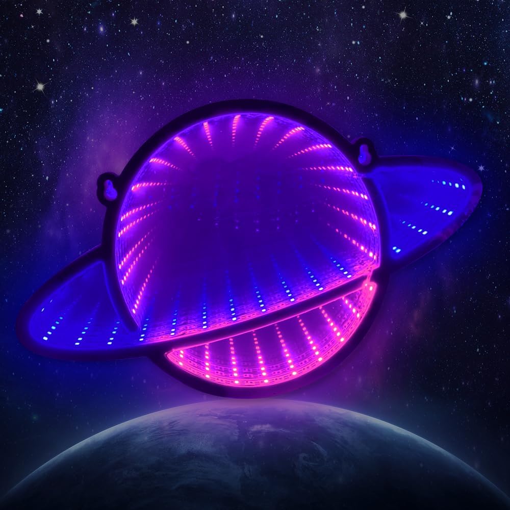 Planet LED Neon Signs for Wall Decor, 12"x8" LED Light USB Powered ...