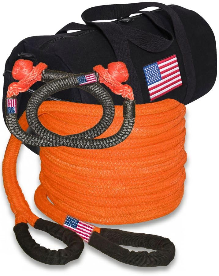 Amazon.com: U.S. 4x4 Vehicle Kinetic Recovery Rope 1-1/4 inch X 30 ft W ...
