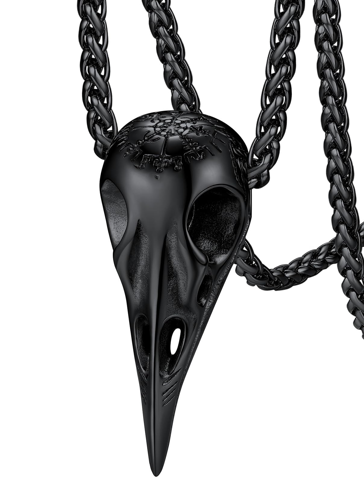 Snapklik.com : Punk Crow Skull Pendant Necklace Mens Gothic Jewelry ...